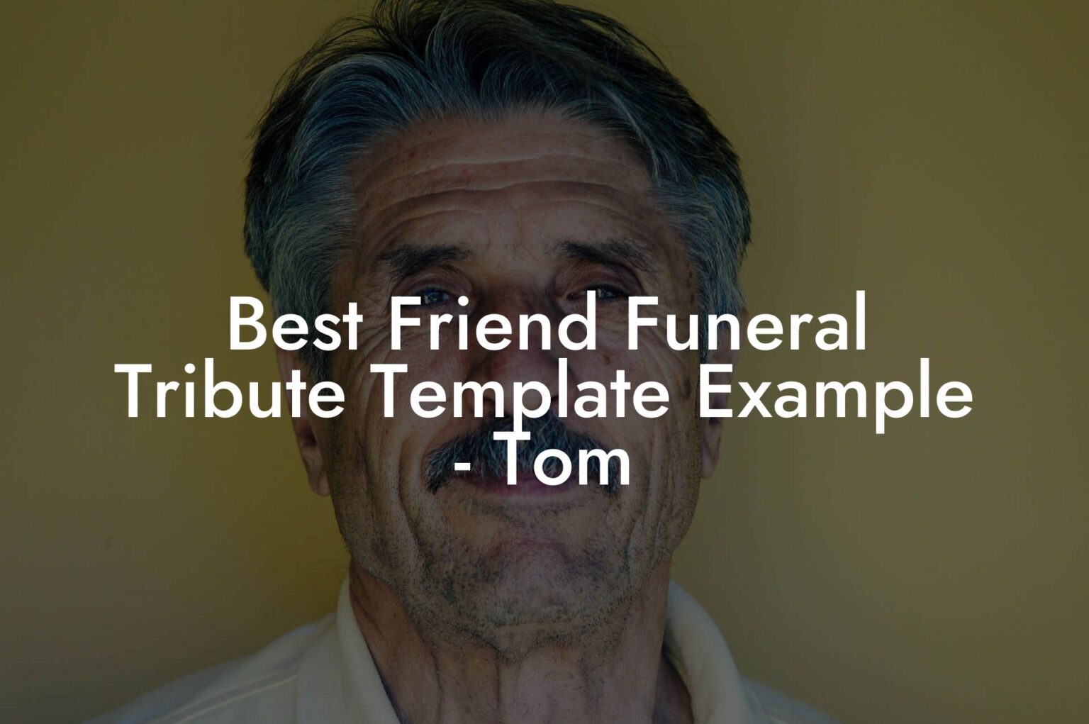 Best Friend Funeral Tribute Template Example - Tom - Eulogy Assistant