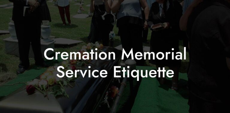 Cremation Memorial Service Etiquette - Eulogy Assistant