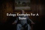 Eulogy Examples For A Sister - Eulogy Assistant