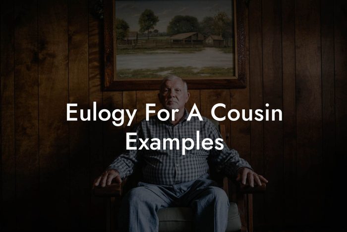 Eulogy For A Cousin Examples - Eulogy Assistant