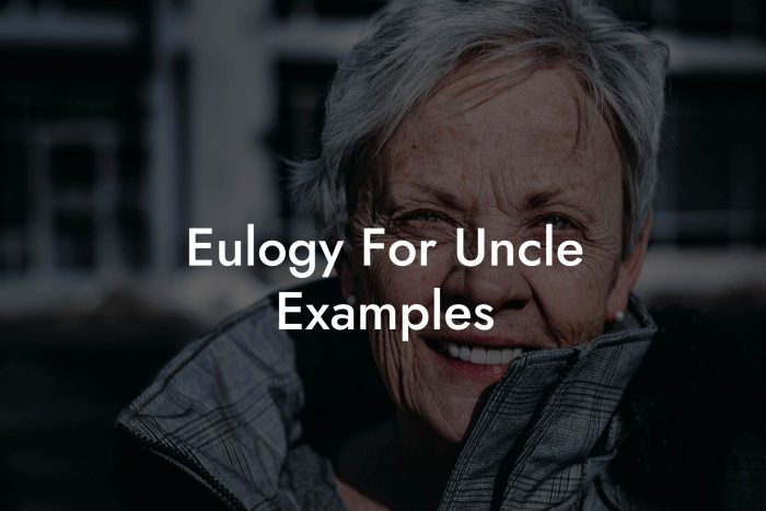 Eulogy For Uncle Examples - Eulogy Assistant