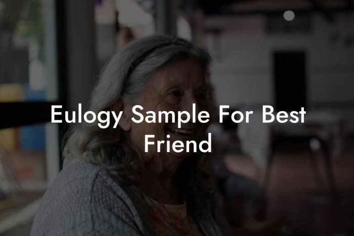 Eulogy Sample For Best Friend - Eulogy Assistant