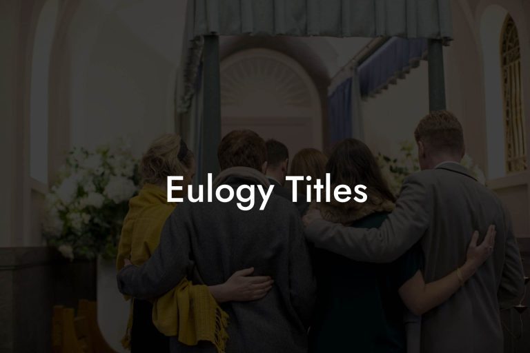 Eulogy Examples - Eulogy Assistant - Funeral Writing Support Service