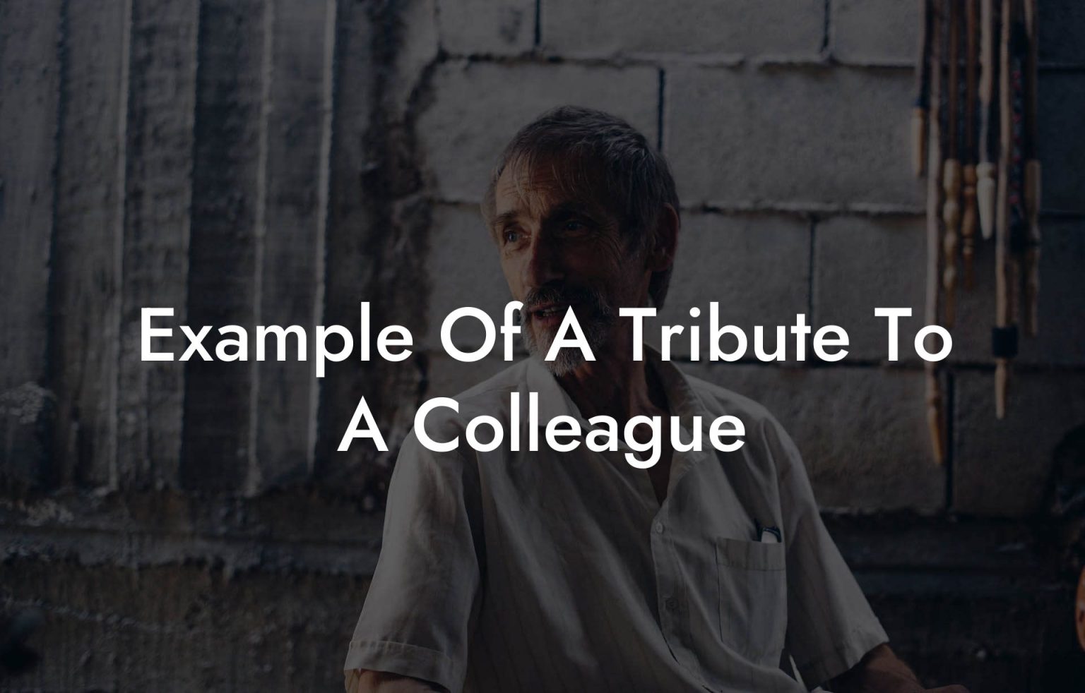 Example Of A Tribute To A Colleague - Eulogy Assistant