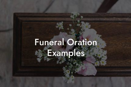 Funeral Oration Examples - Eulogy Assistant