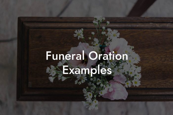 Funeral Oration Examples - Eulogy Assistant