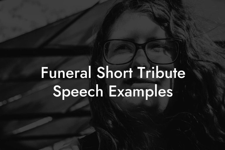 Funeral Short Tribute Speech Examples Eulogy Assistant