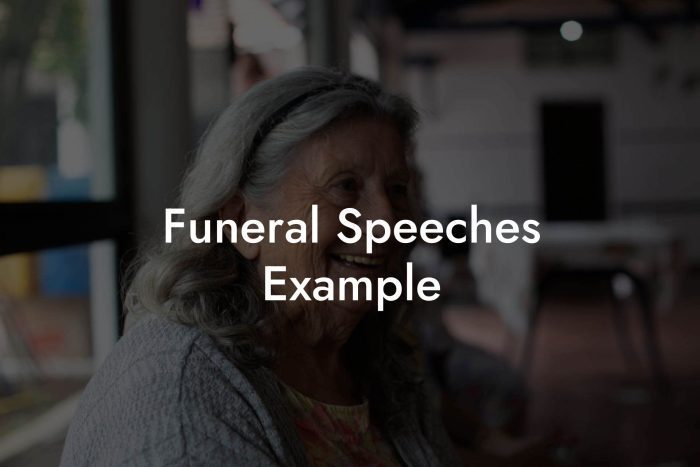 Funeral Speeches Example - Eulogy Assistant