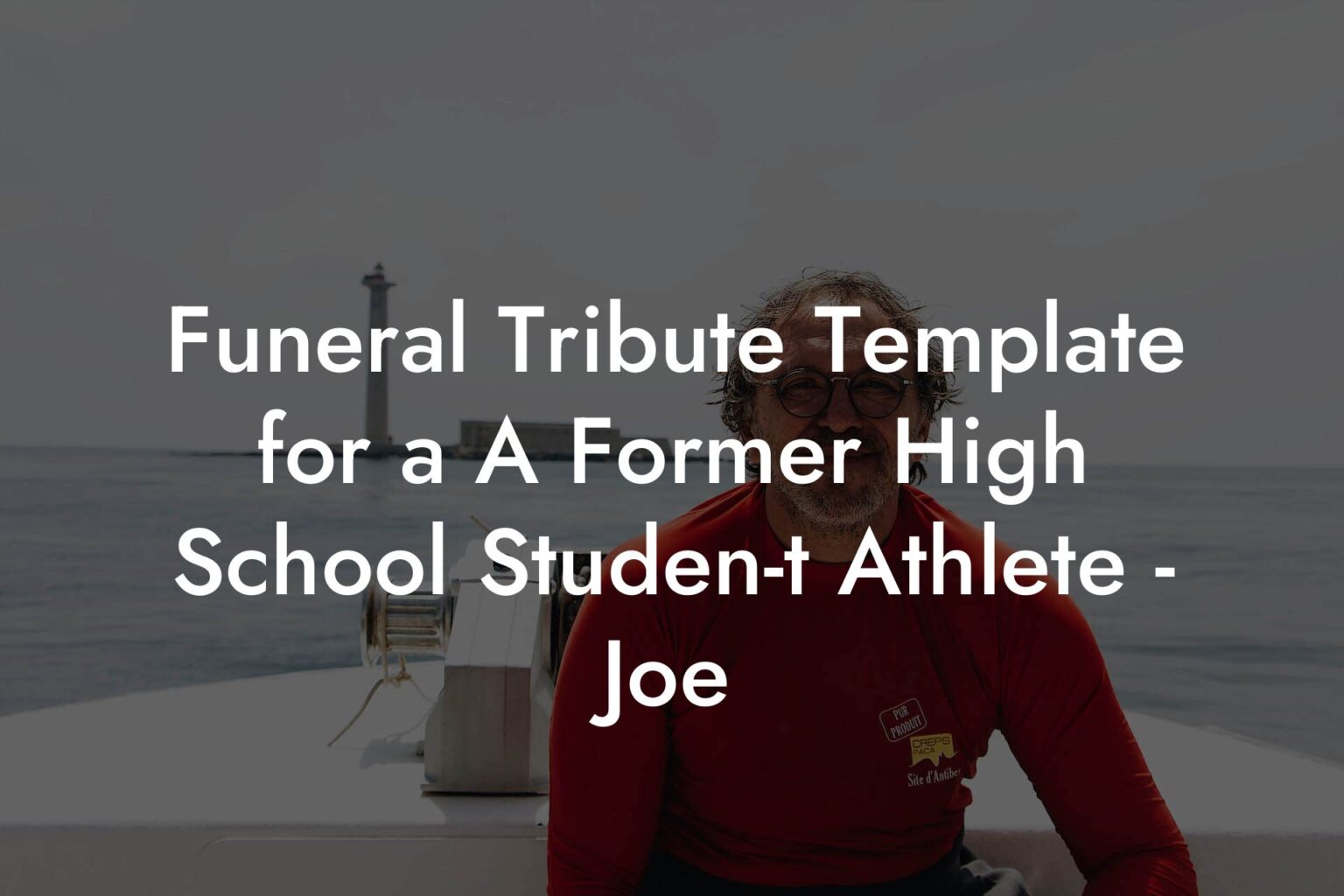Funeral Tribute Template for a A Former High School Studen-t Athlete ...