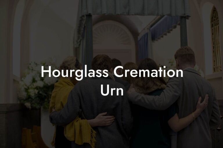 Hourglass Cremation Urn - Eulogy Assistant