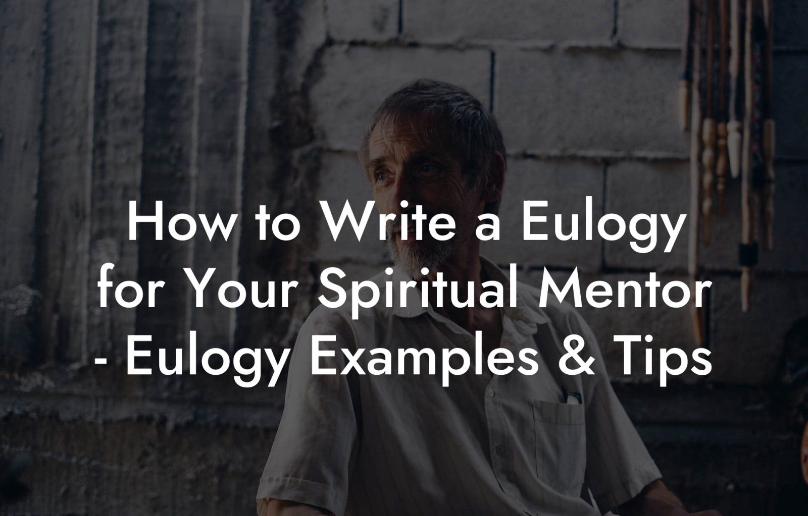 How to Write a Eulogy for Your Spiritual Mentor - Eulogy Examples ...