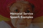 Memorial Service Speech Examples - Eulogy Assistant