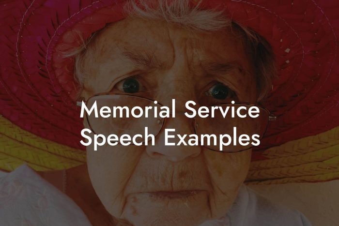 Memorial Service Speech Examples - Eulogy Assistant