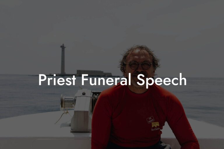 Priest Funeral Speech - Eulogy Assistant