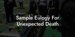 Sample Eulogy For Unexpected Death - Eulogy Assistant
