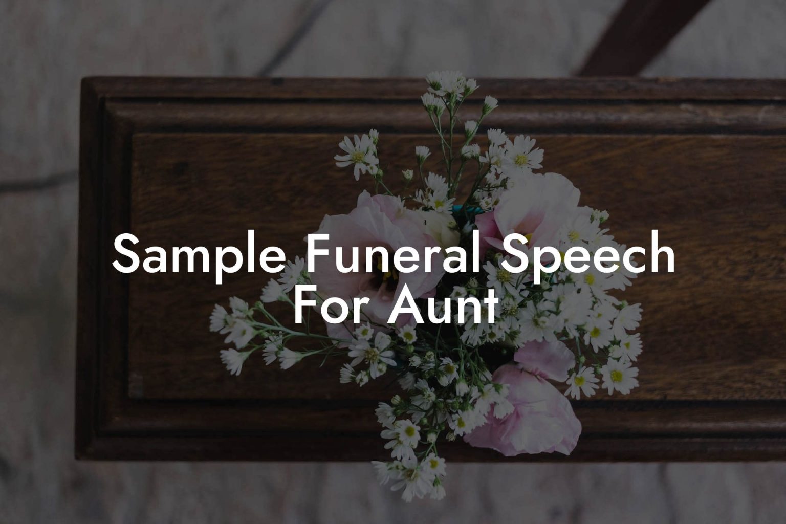 Sample Funeral Speech For Aunt - Eulogy Assistant
