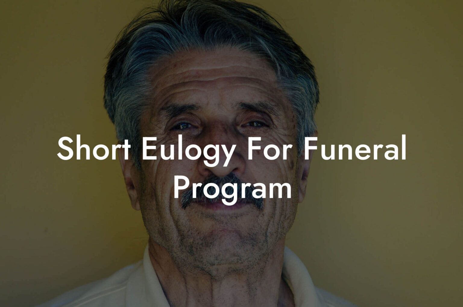 Short Eulogy For Funeral Program - Eulogy Assistant