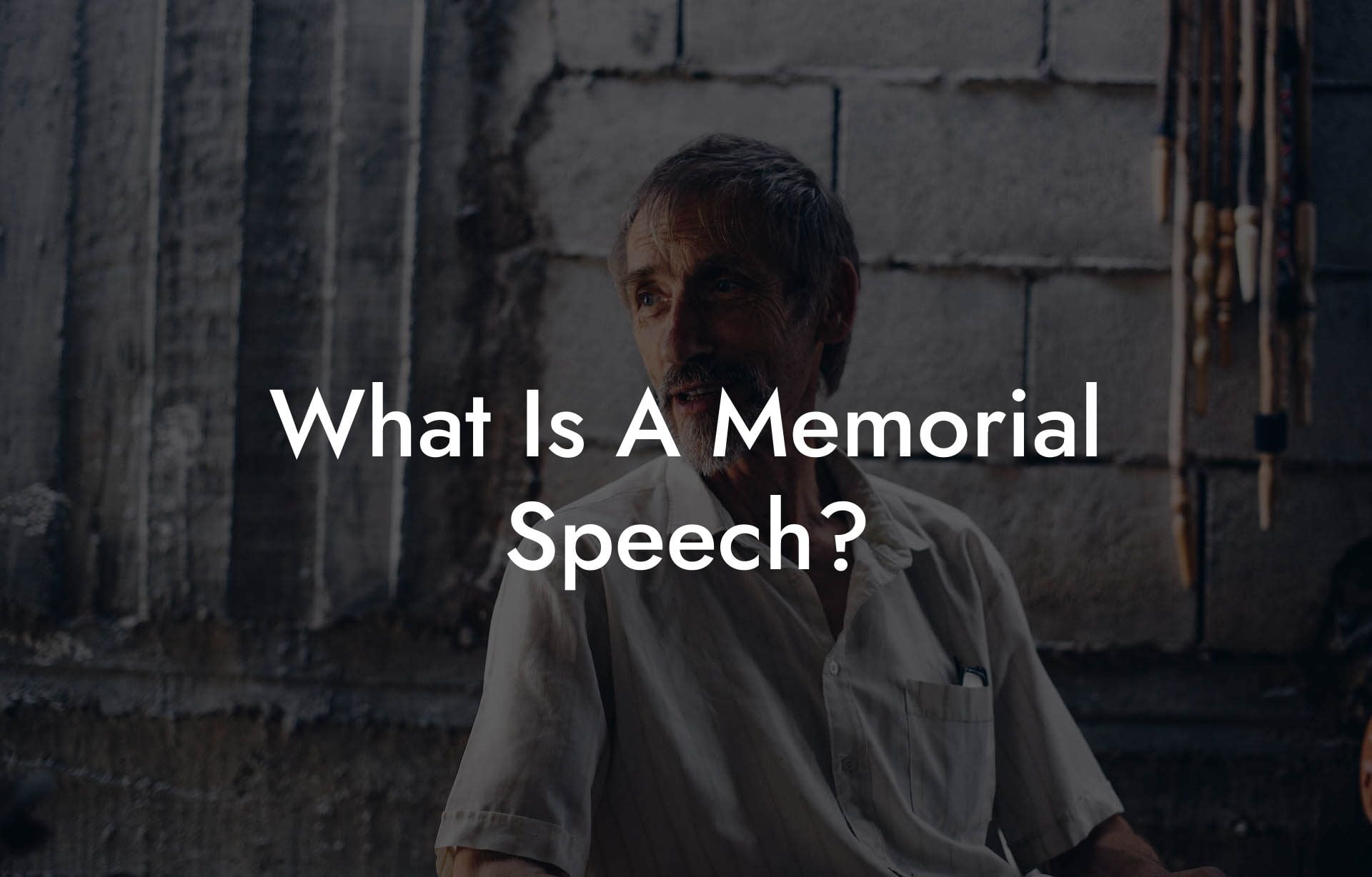 What Is A Memorial Speech Eulogy Assistant