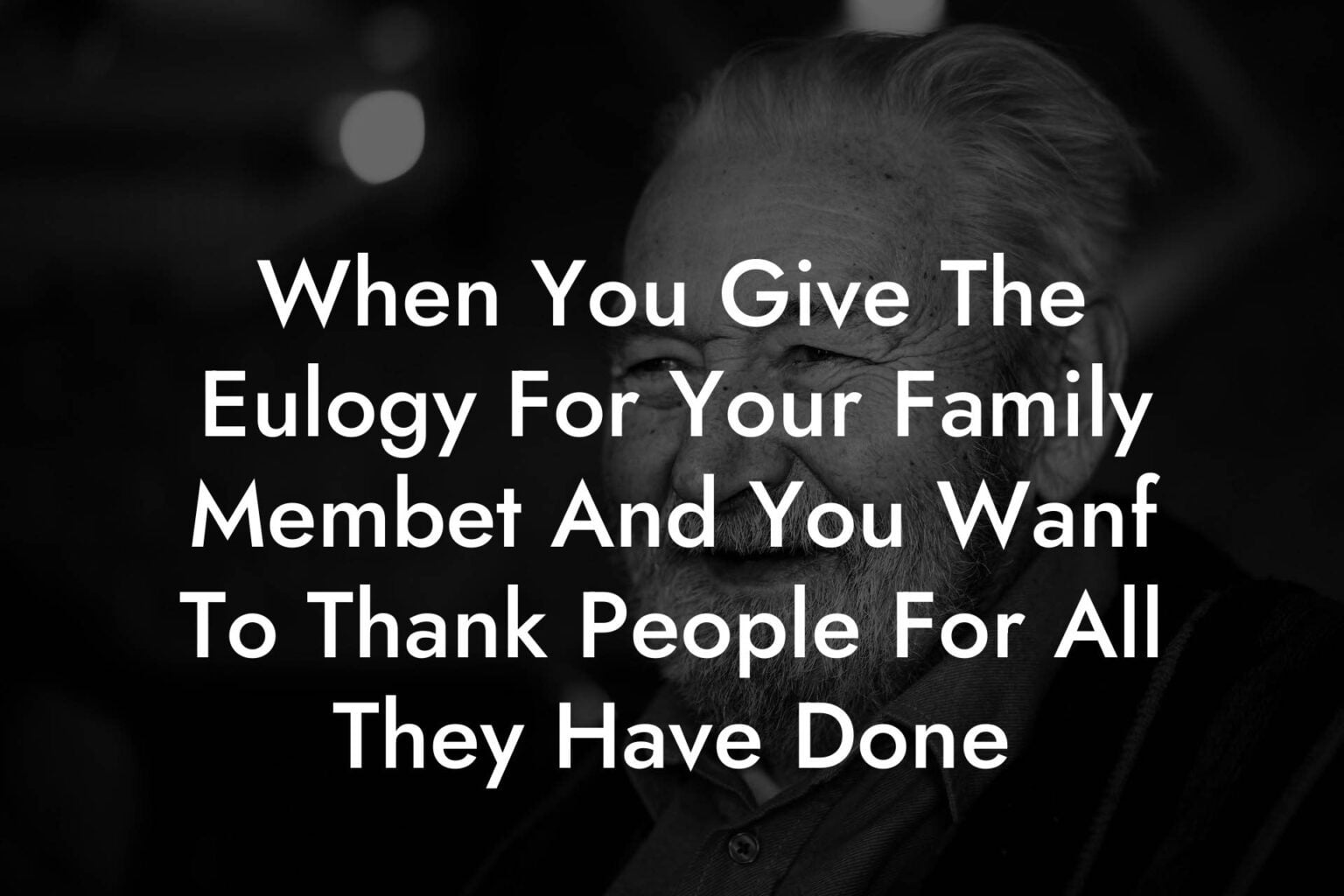 Unique Eulogy For Mother - Eulogy Assistant